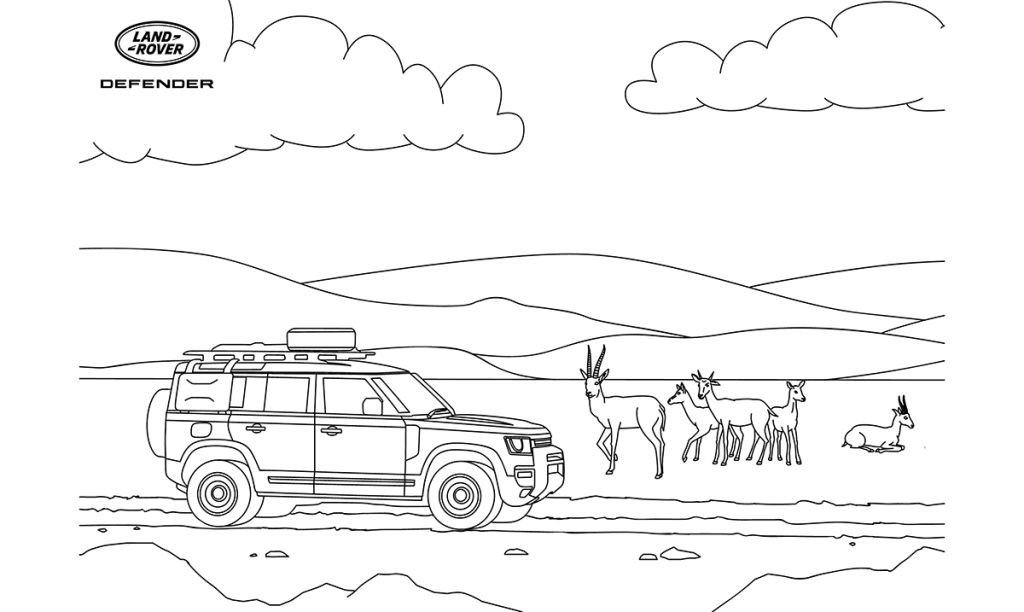 Land Rover Defender colouring in images | Land Rover Media Newsroom