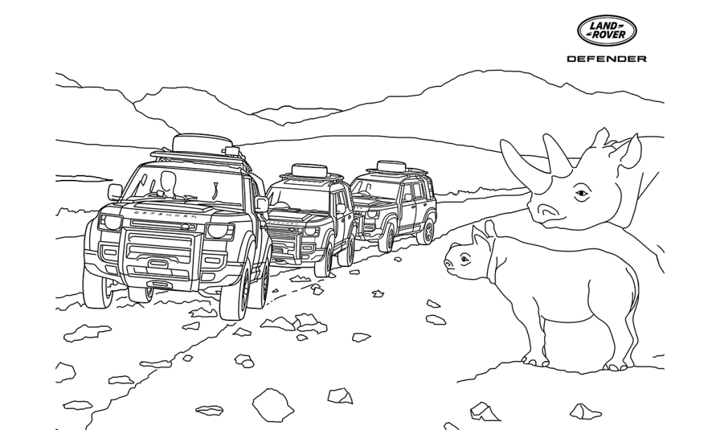 coloring pages land rover