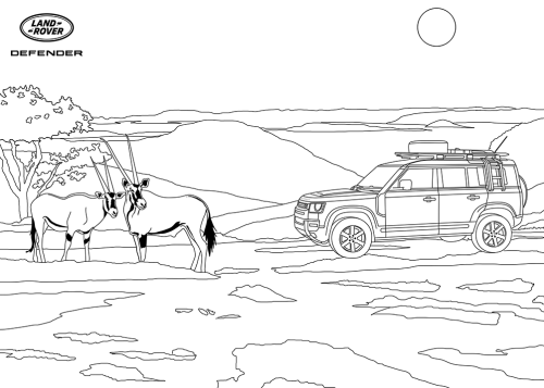 Land Rover Defender colouring in images | Land Rover Media Newsroom